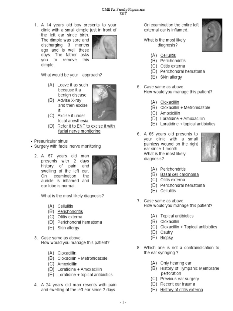 ENT Mcqs | PDF | Human Head And Neck | Clinical Medicine