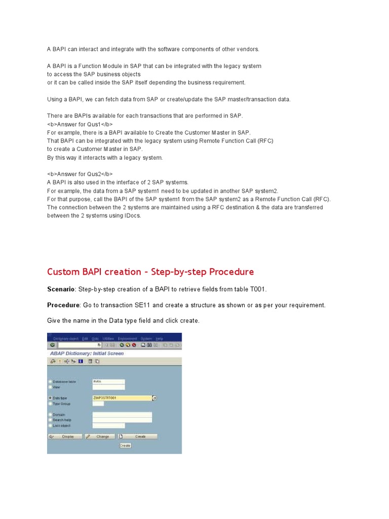 Bapi Sap Abap Pdf Parameter Computer Programming Software Engineering