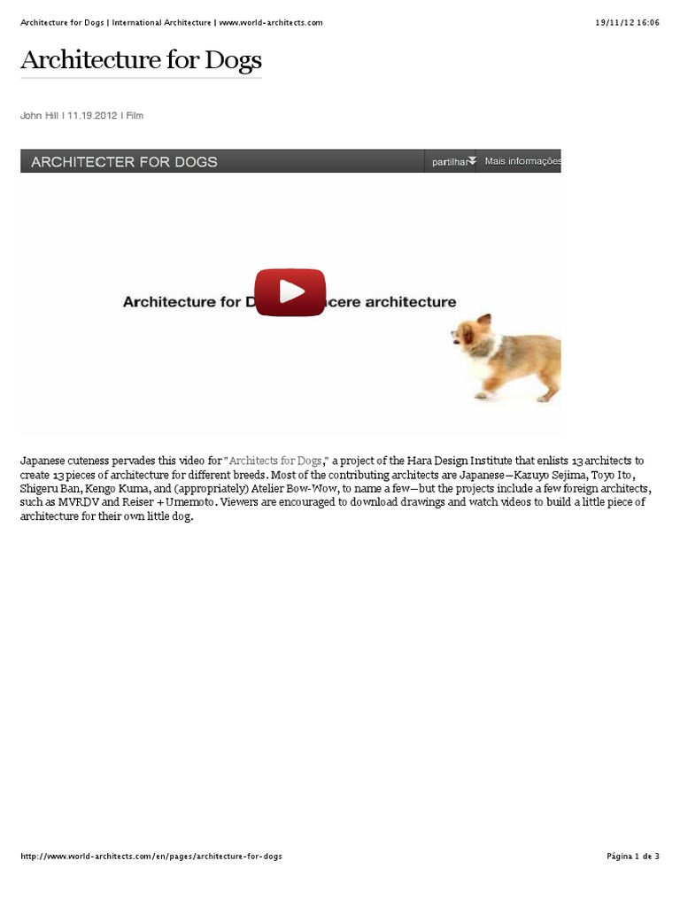 Innovative Architecture for Dogs | PDF