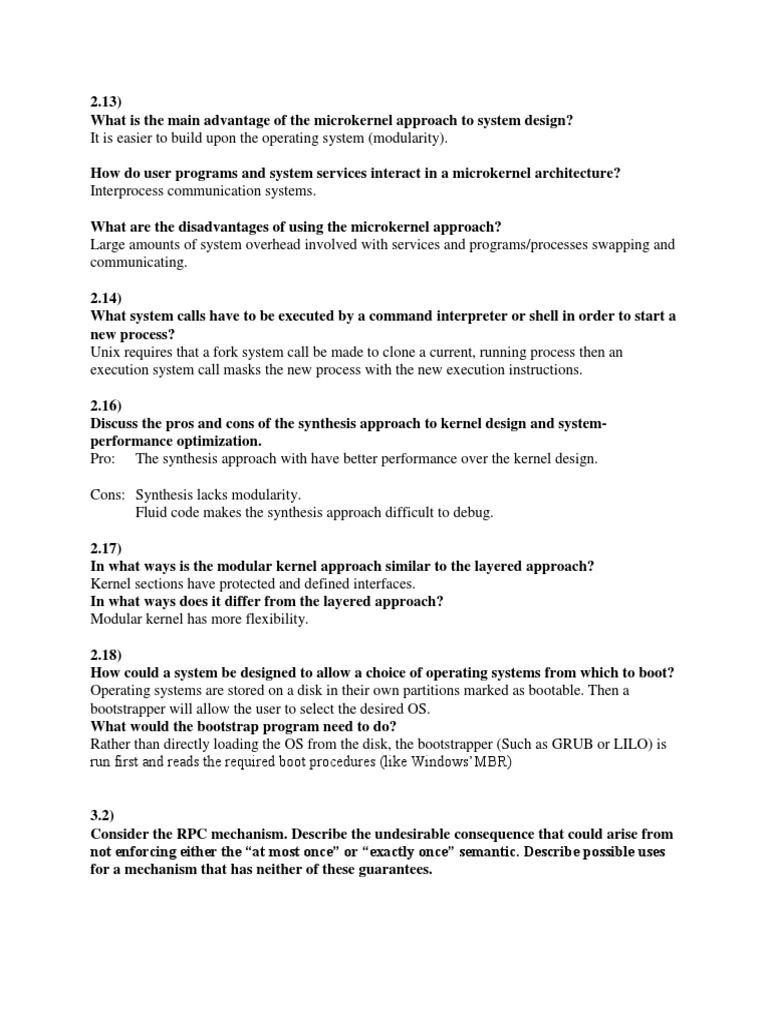 Cosc 361 Operating Systems Homework 1 Pdf Kernel Operating System Operating System