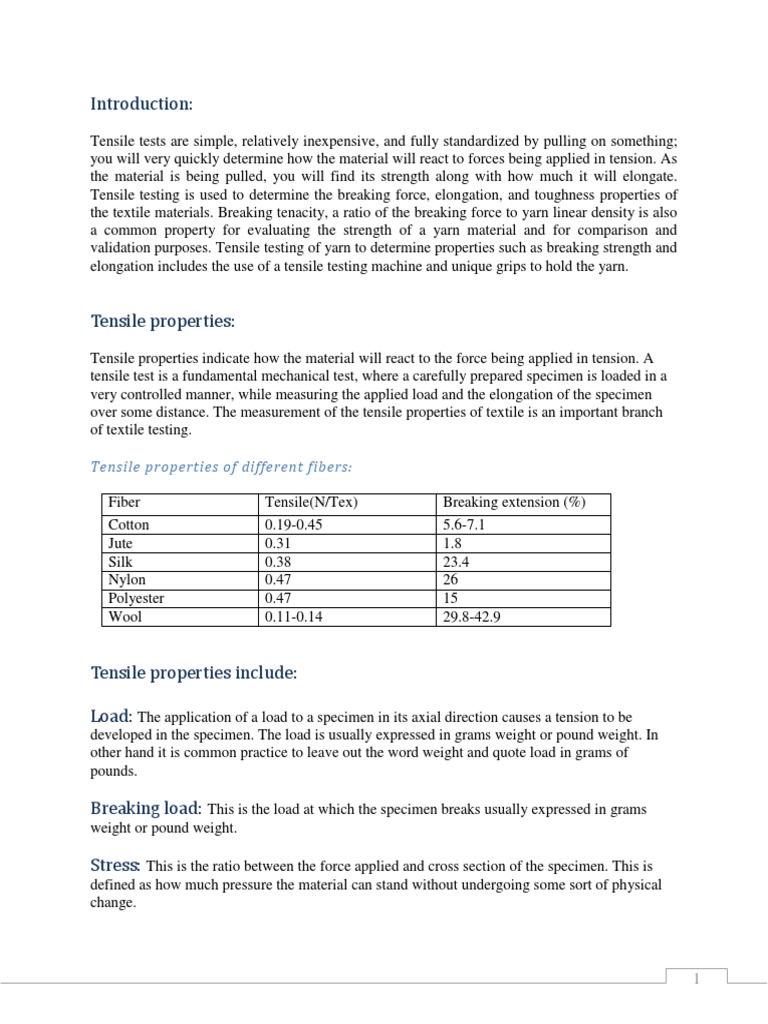 Tensile Strength | PDF | Deformation (Engineering) | Elasticity (Physics)