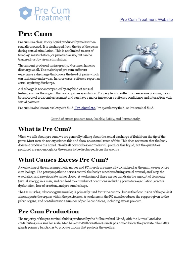 Pre Cum | Ejaculation | Urology