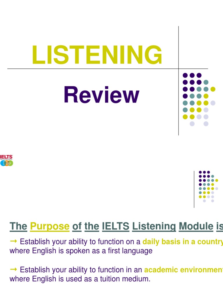 IELTS Listening Lecture | PDF | Question | International English ...