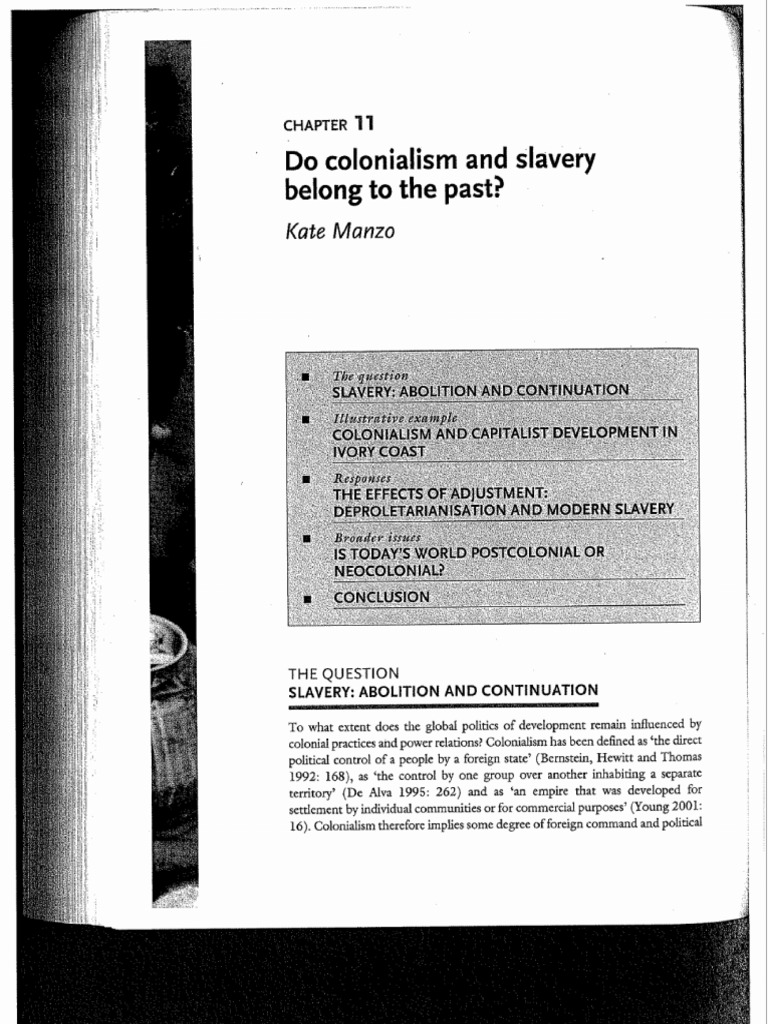 Kate Manzo Do Colonialism and Slavery Belong in The Past? | PDF ...