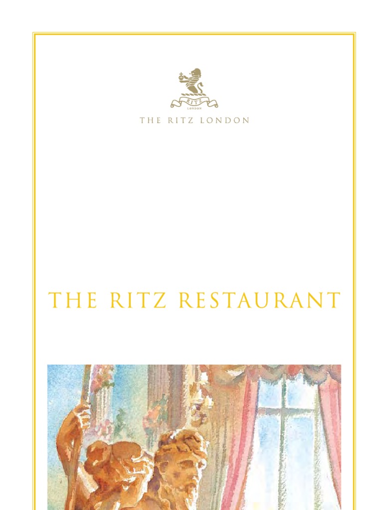 The Ritz London - Restaurant Menu 2009 | PDF | Salad | Western Cuisine