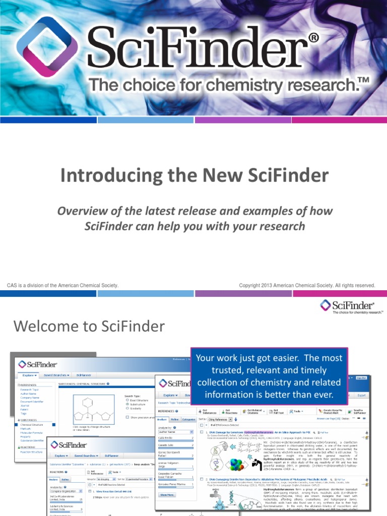 Introducing The New Scifinder | PDF | Chemical Substances | Chemistry