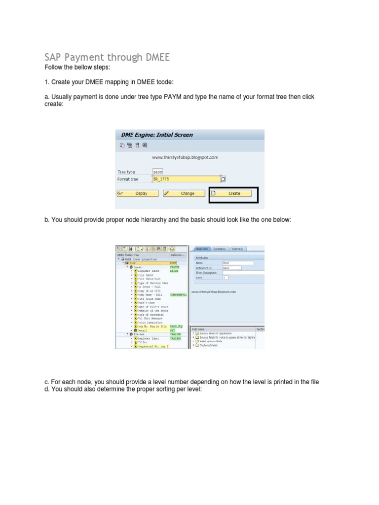 Creating The DMEE Tree Structures | PDF | Subroutine | File Format