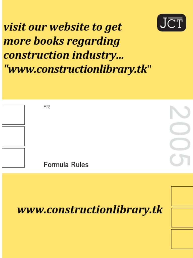 Formula Rules of JCT | PDF | Valuation (Finance) | Index (Economics)