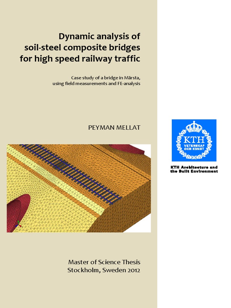 Dynamic Analysis of Soil-Steel Composite Bridges For High Speed Railway Traffic | PDF | Young's ...