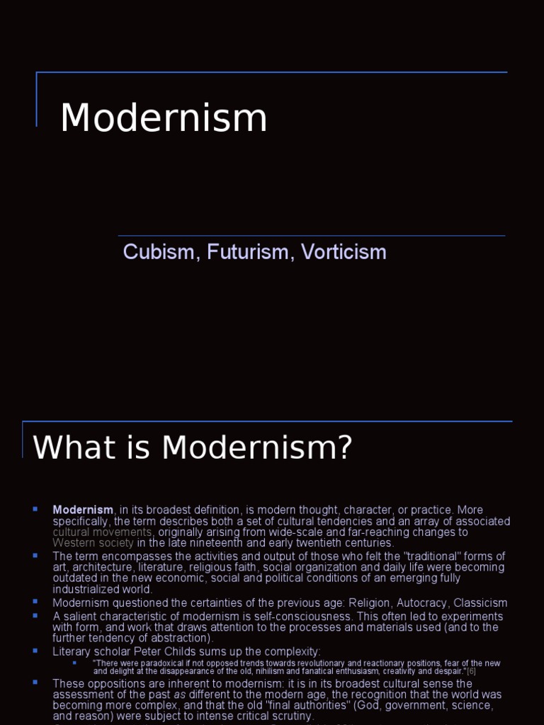 Understanding Modernism: Key Movements | PDF | Social Science | History