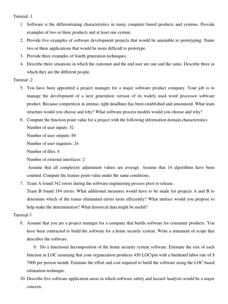 07 Tutorial | PDF | Prototype | Risk