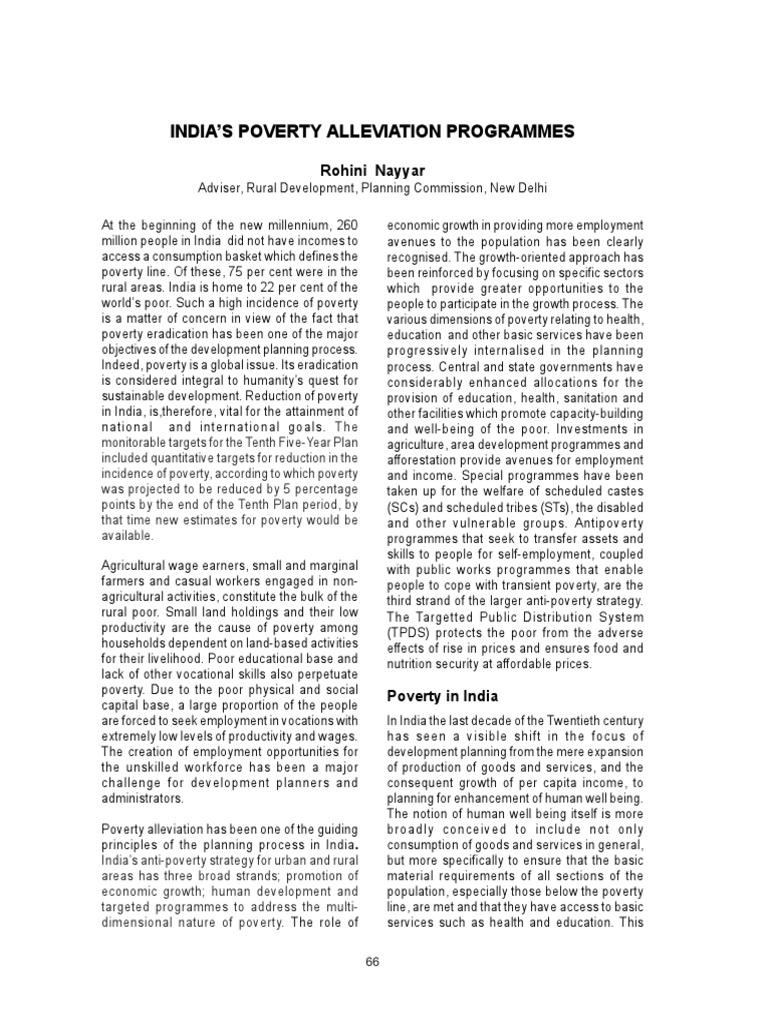 India's Poverty Alleviation Strategies | PDF | Poverty Reduction | Poverty