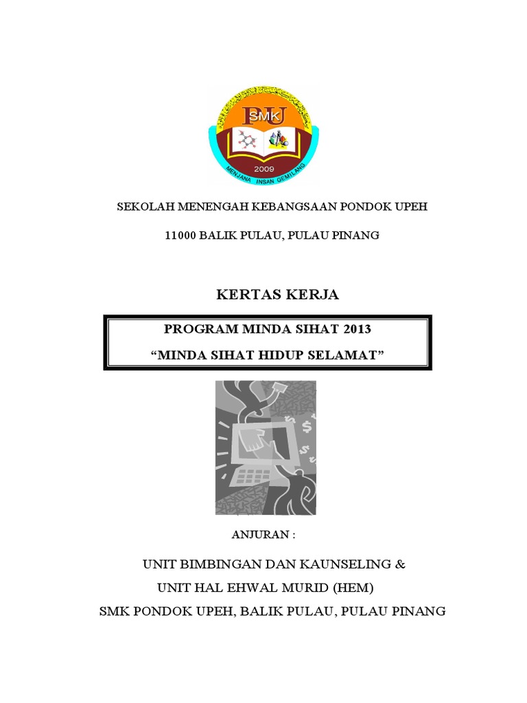 Kertas Kerja Program Minda Sihat 2013 | PDF