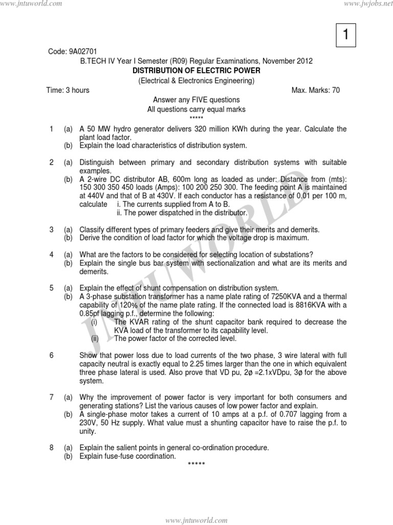 Distribution of Electric Power | PDF | Electrical Substation | Capacitor