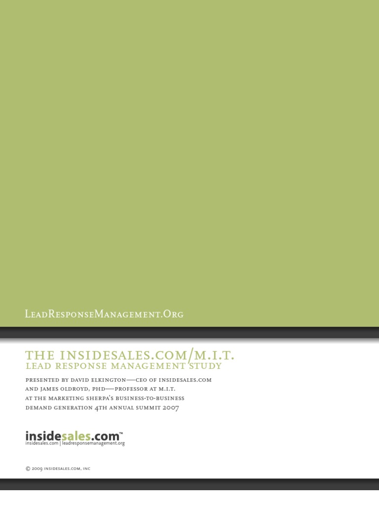 Lead Response Management Study | PDF | Salesforce.Com | Business