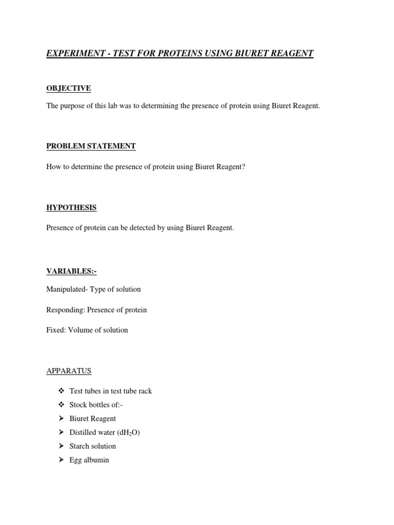 Experiment Proteins | PDF | Proteins | Peptide