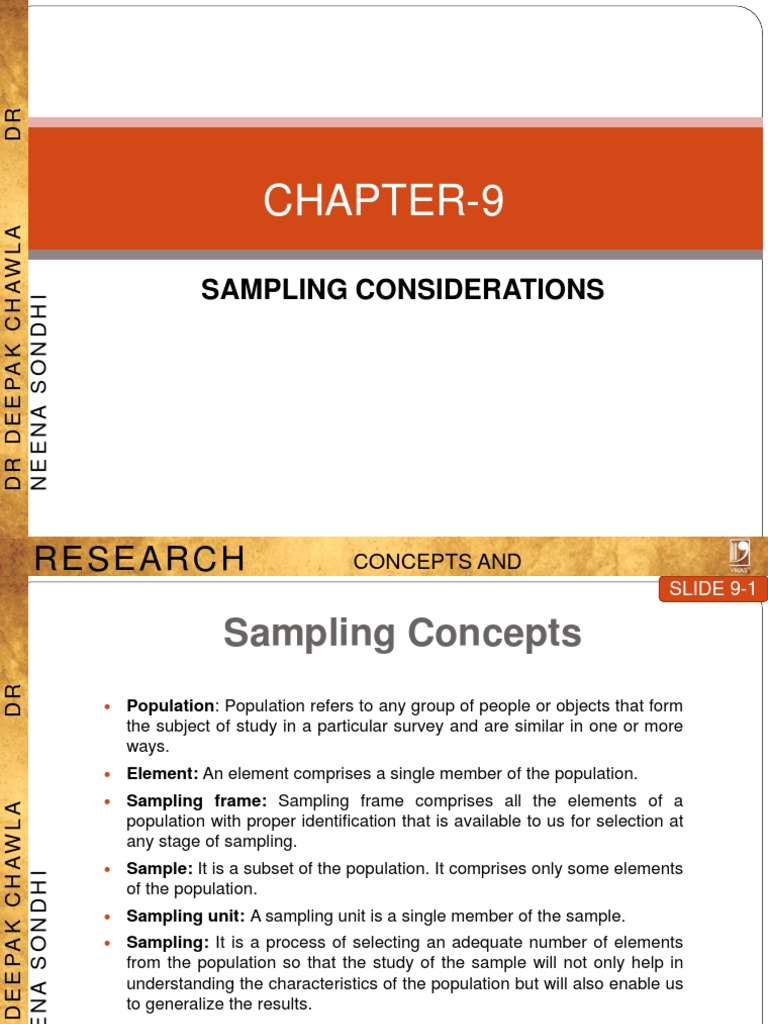 Chapter-9: Research Methodology | PDF | Sample Size Determination | Sampling (Statistics)