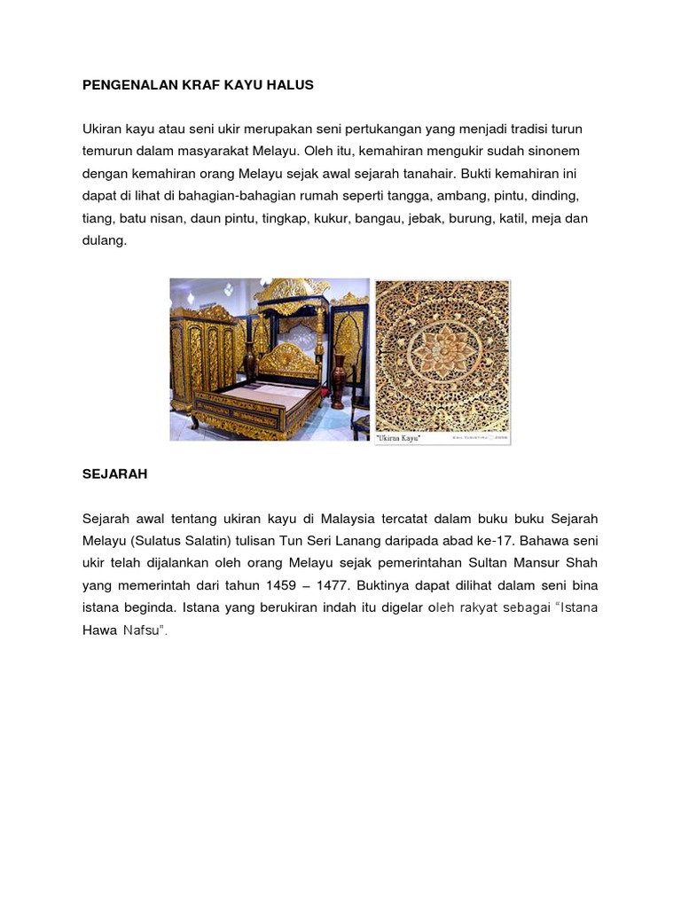 Pengenalan Kraf Kayu Halus | PDF