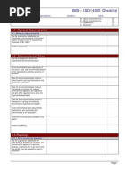 Iso 14001 Audit Checklist Templates