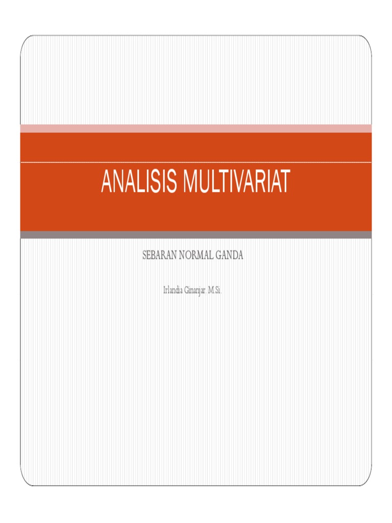 Sebaran Normal Multivariat | PDF