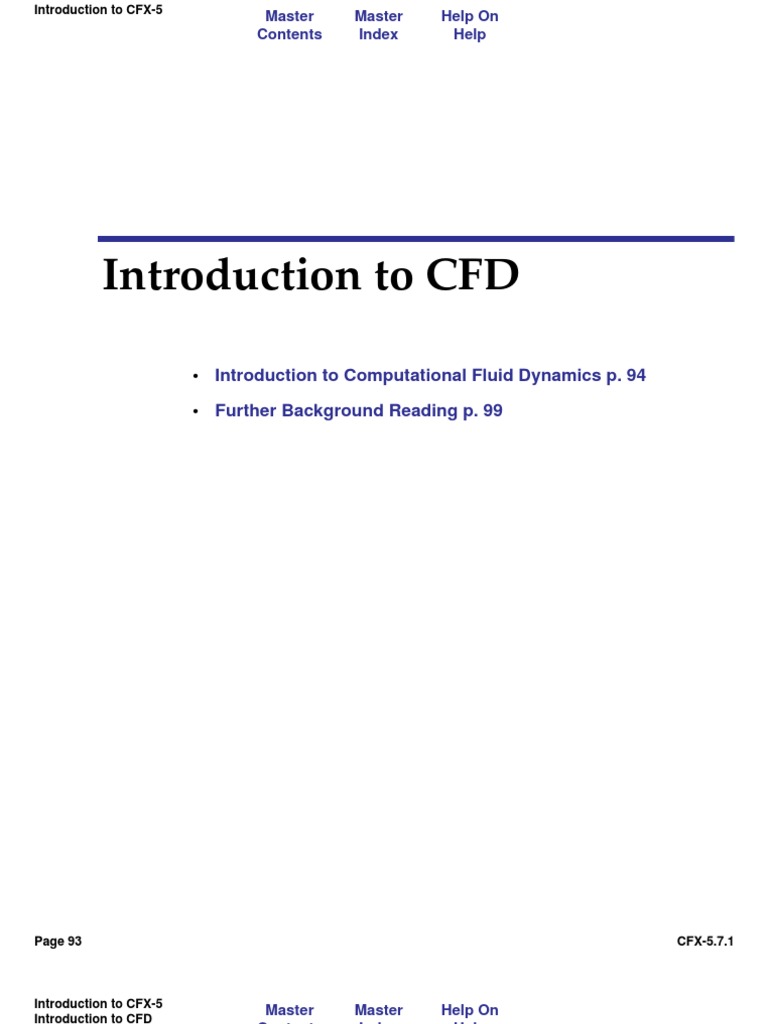 Introduction To CFX-5 | PDF | Computational Fluid Dynamics | Fluid Dynamics
