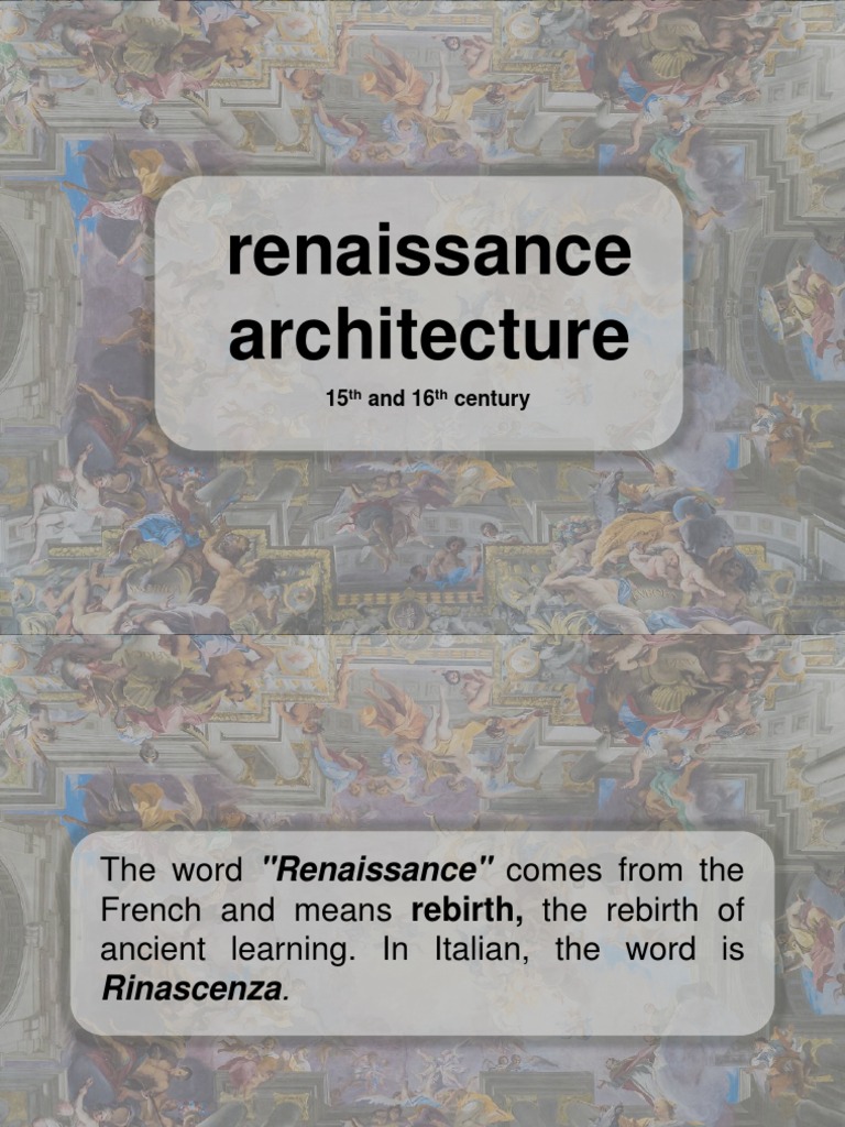 Renaissance Architectural Features | PDF | Architectural Styles ...