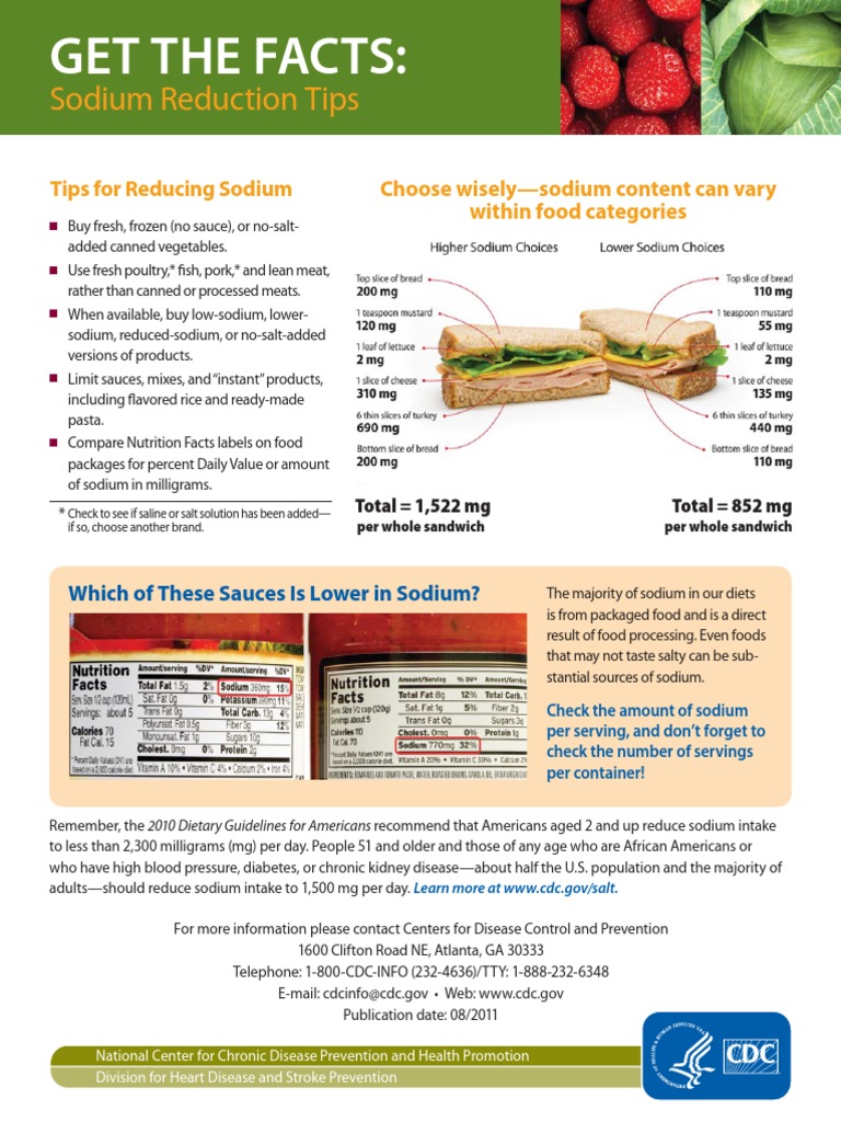 Sodium Tip Sheet | PDF