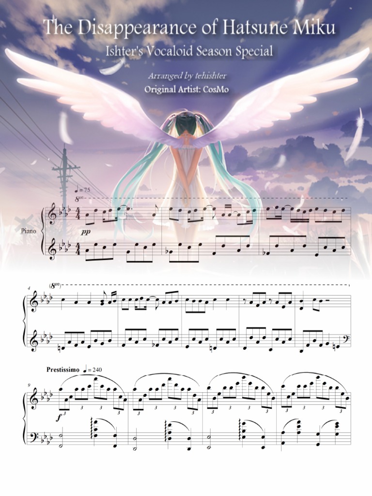 The Disappearance of Hatsune Miku (Piano) | Entertainment (General)