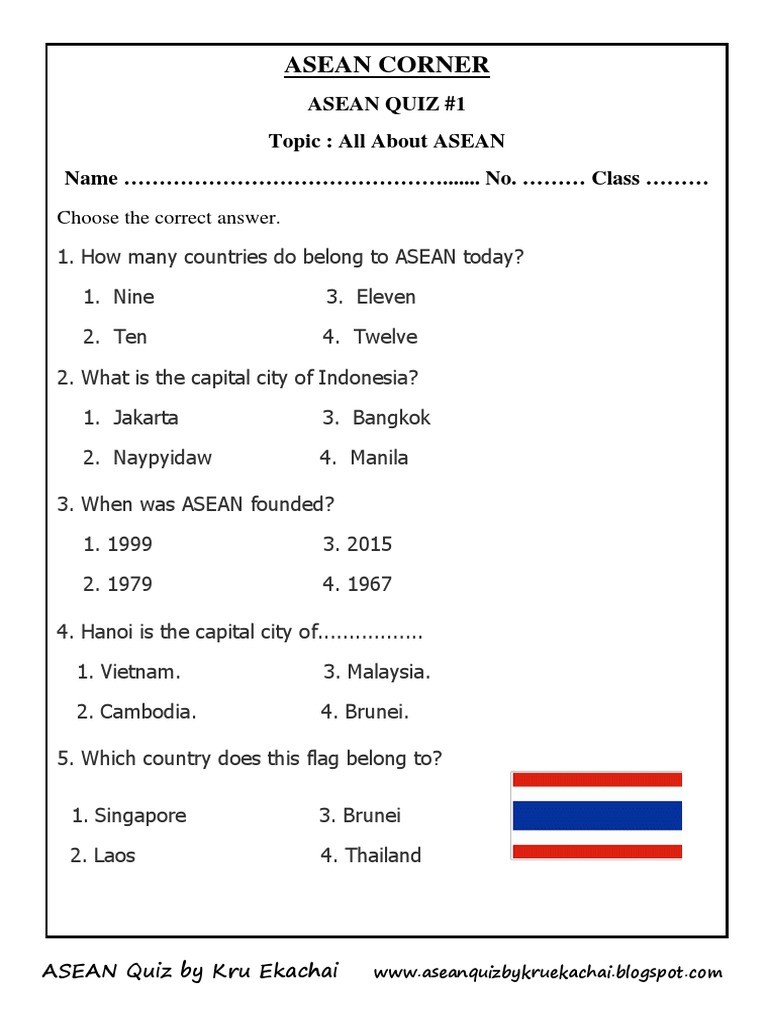 Asean Quiz 1 | PDF
