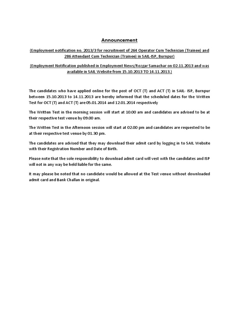 Announcement | PDF