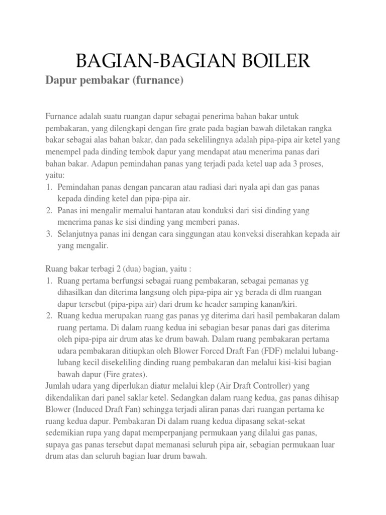 Bagian2 Boiler | PDF | Griya & Taman
