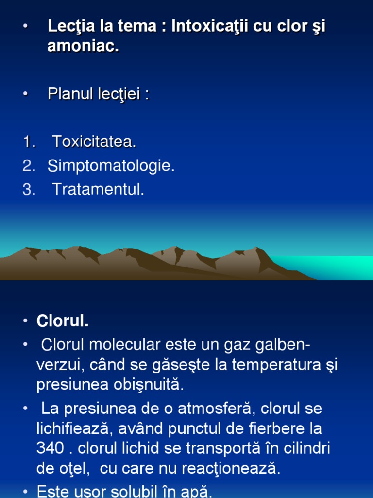 Intoxicatii Cu Clor Si Amoniac | PDF