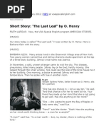 Script of The Last Leaf | PDF