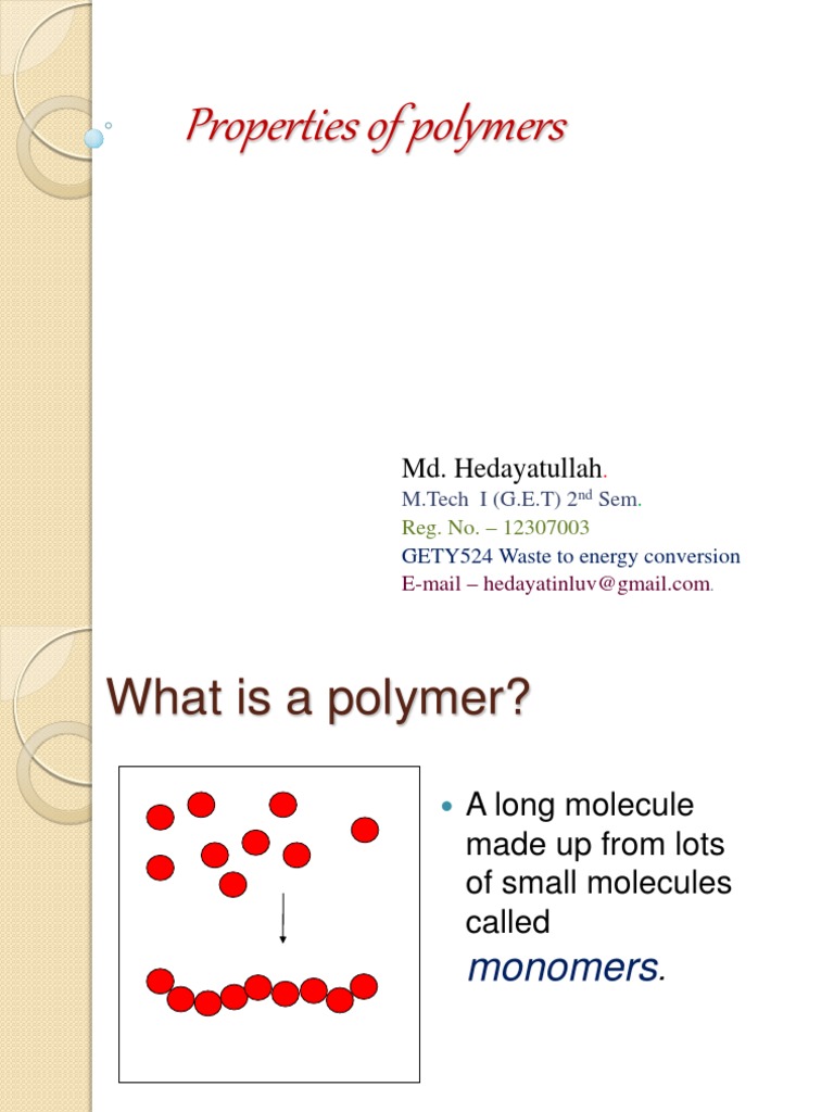 Properties of Polymer | Thermoplastic | Polymers