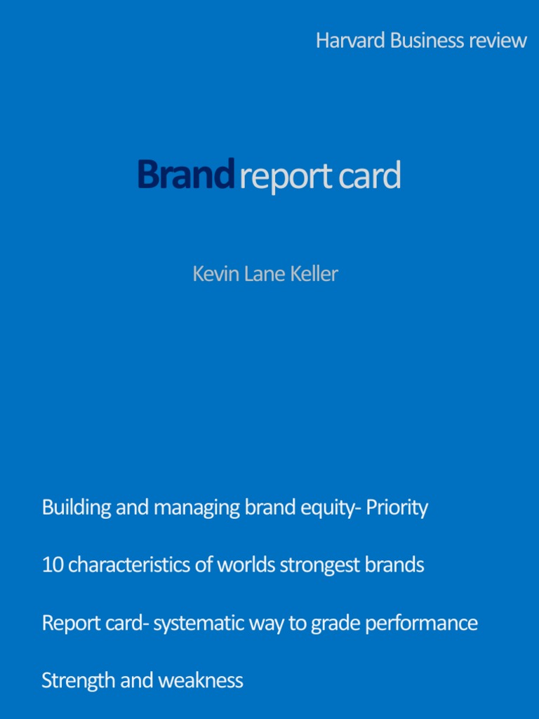 Brand Report Card - Brand Management | PDF | Brand Management | Brand