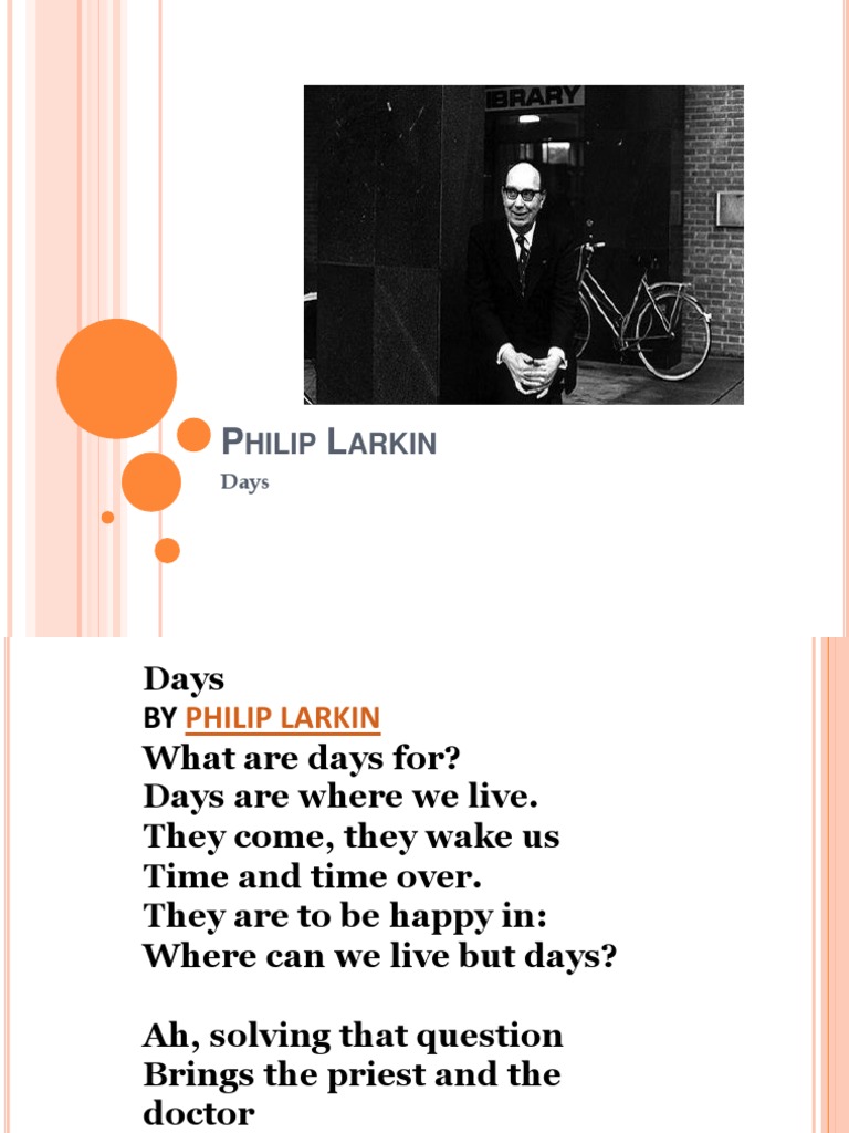 Philip Larkin | PDF | Poetry | Classics