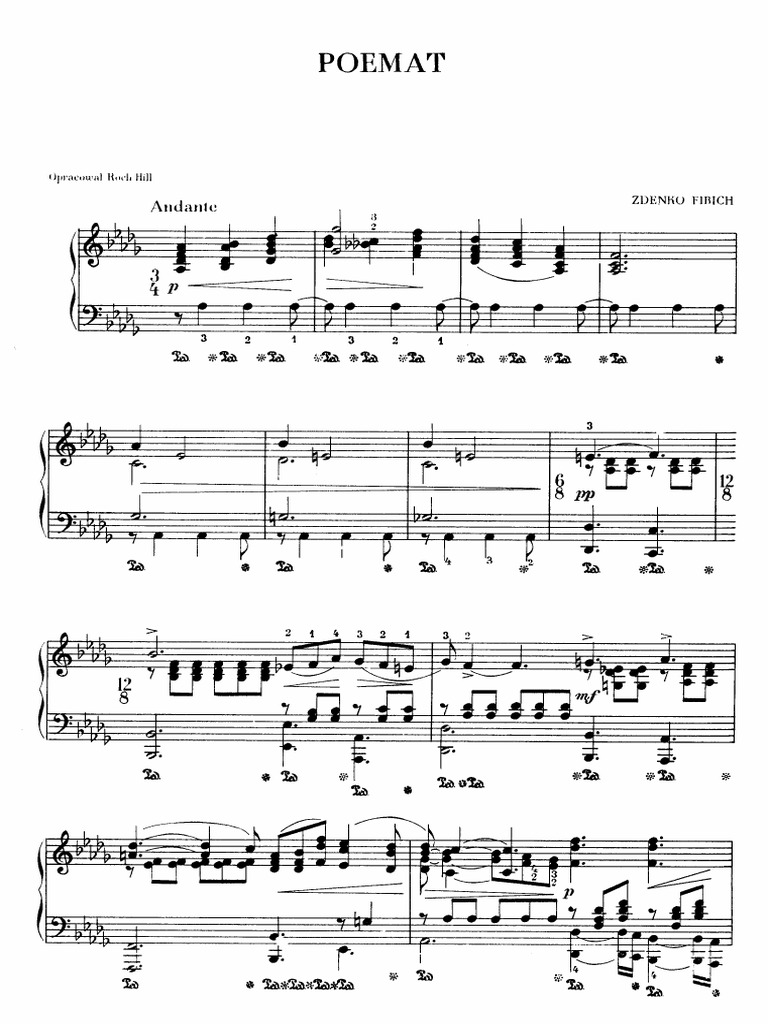 Z. Fibich - Poem | PDF | Language Arts & Discipline