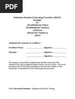 Cleaning Program Example for Food Safety | PDF | Hygiene | Hand Washing