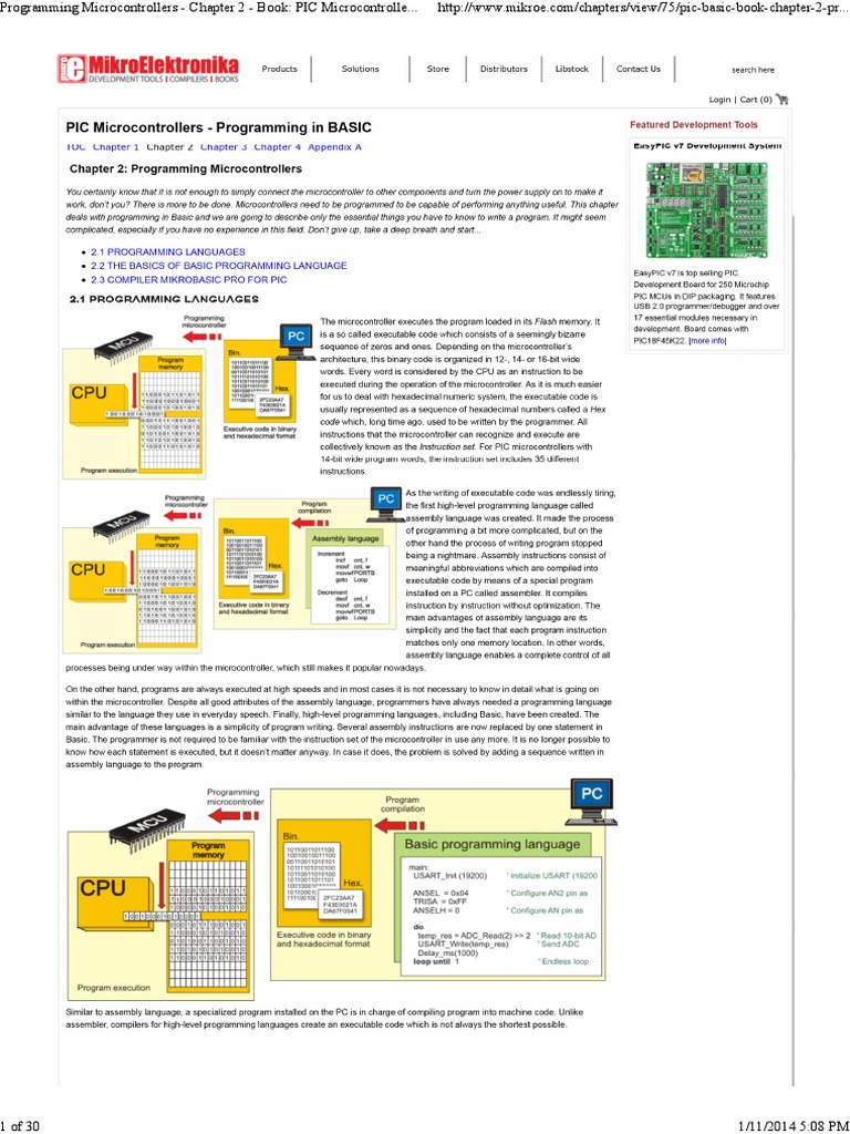 PIC Microcontrollers - Programming in BASIC Ch2 | PDF | Microcontroller ...
