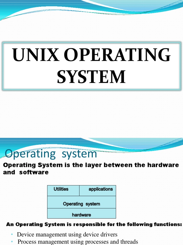 Unix Operating System | PDF | Unix | Operating System