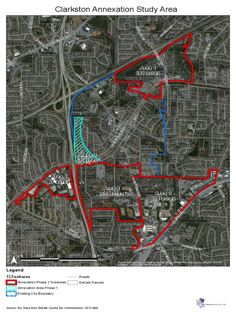Clarkston Annexation Study Map | PDF | Geomatics | Geographic Data And ...