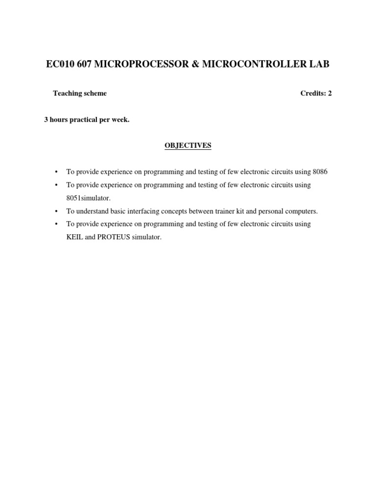 Programming Experiments Using 8051 Simulator | PDF | Interface (Computing) | Bit