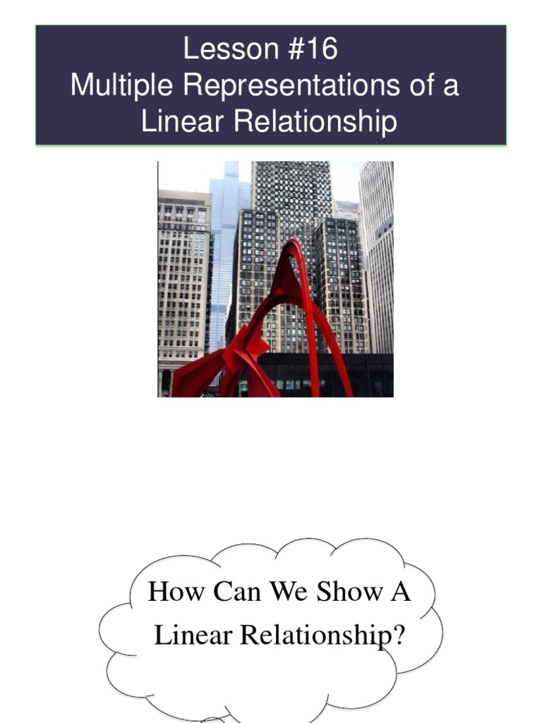Multiple Representations of Linear Relationships | PDF | Science ...