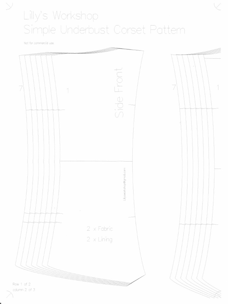 Under Bust Corset Pattern | PDF