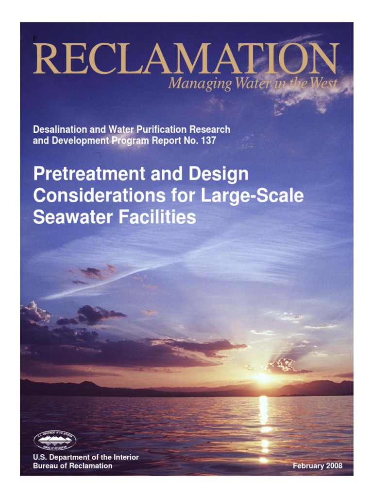 Report137 Pretreatment & Design Considerations - Large Scale Seawater ...