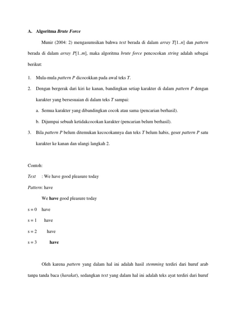 Algoritma Brute Force | PDF