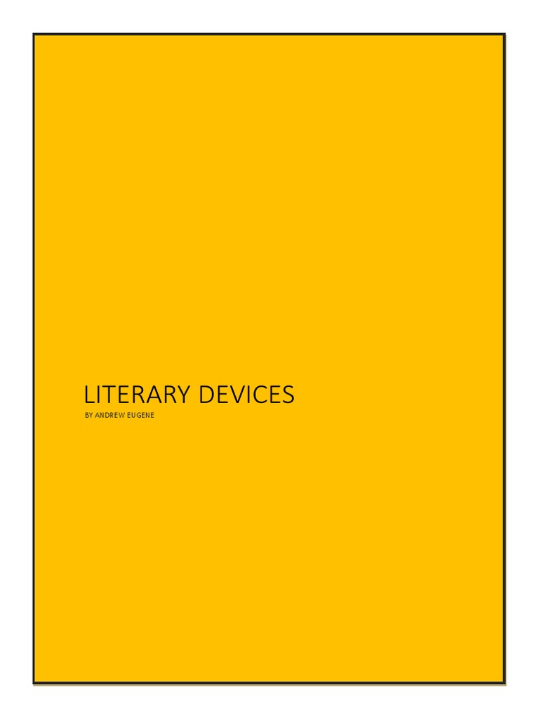 Literary Devices | PDF | Anthropomorphism | Narration