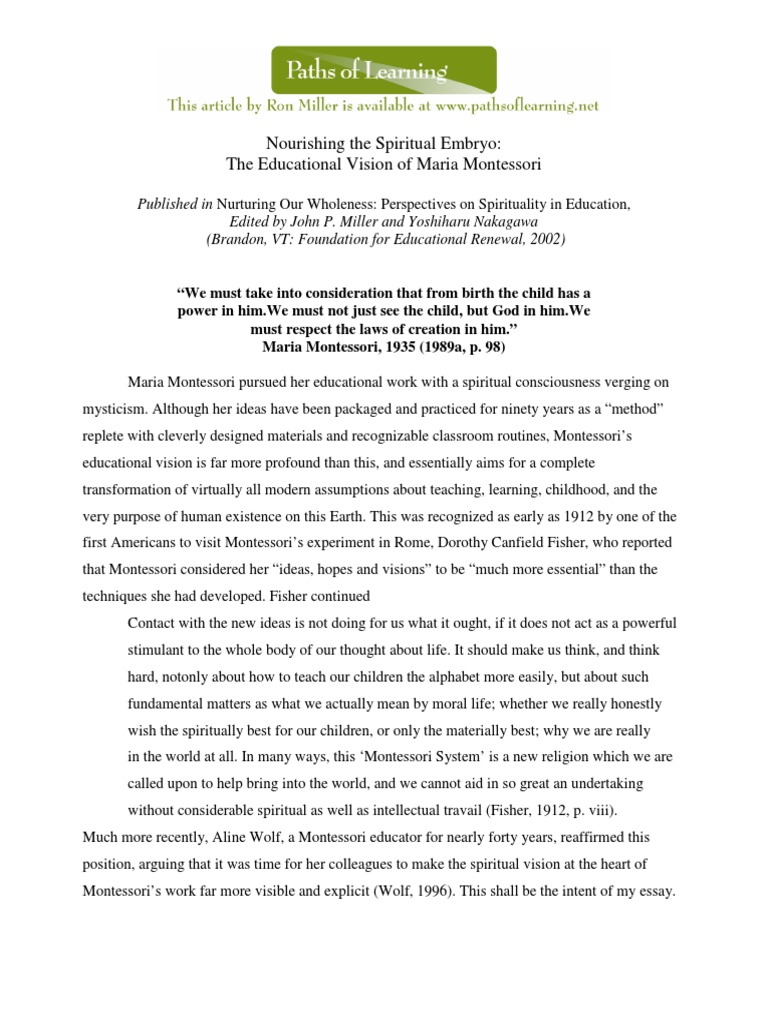 Articles Montessori | Download Free PDF | Montessori Education ...