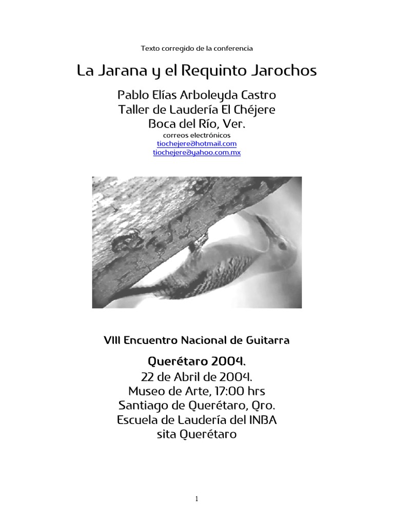 Jarana y Requinto: Instrumentos Jarocho | PDF | Guitarras | Ritmo