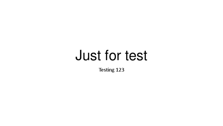 Testing Document Overview | PDF